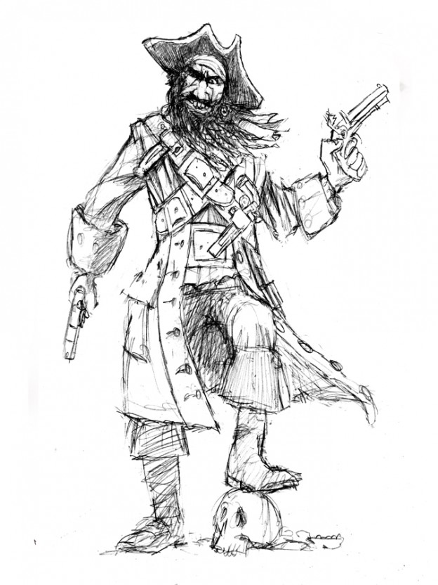 blackbeard - Rich Powell Illustration